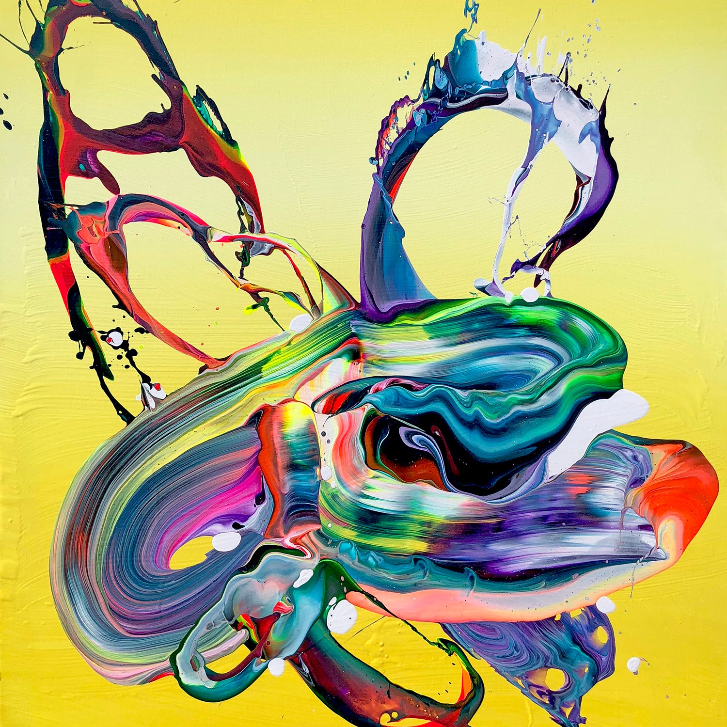 Alex Voinea - Abstract Colourful Paintings – Folly & Muse